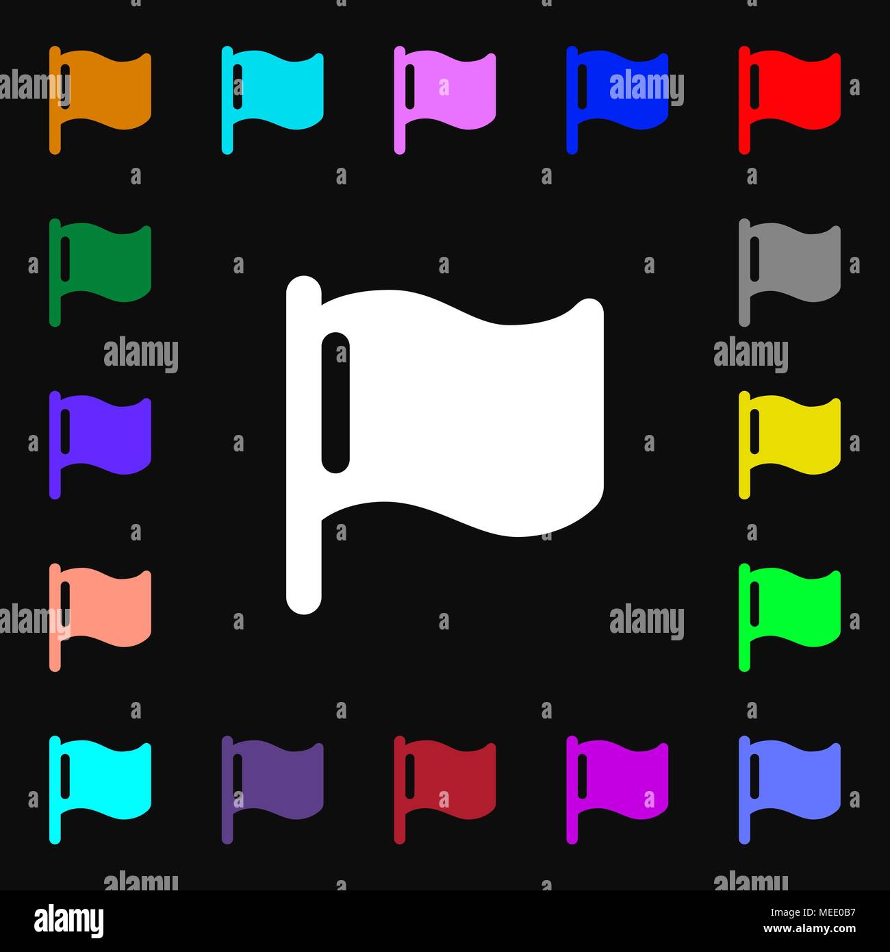 flag icon sign. Lots of colorful symbols for your design. Vector ...