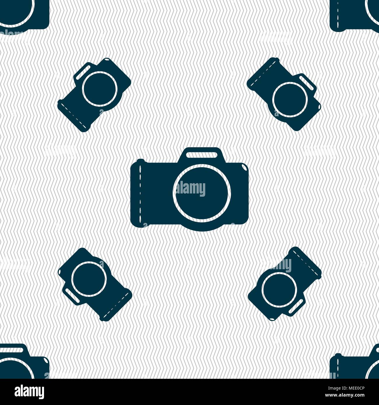 Photo camera sign icon. Digital photo camera symbol. Seamless pattern ...