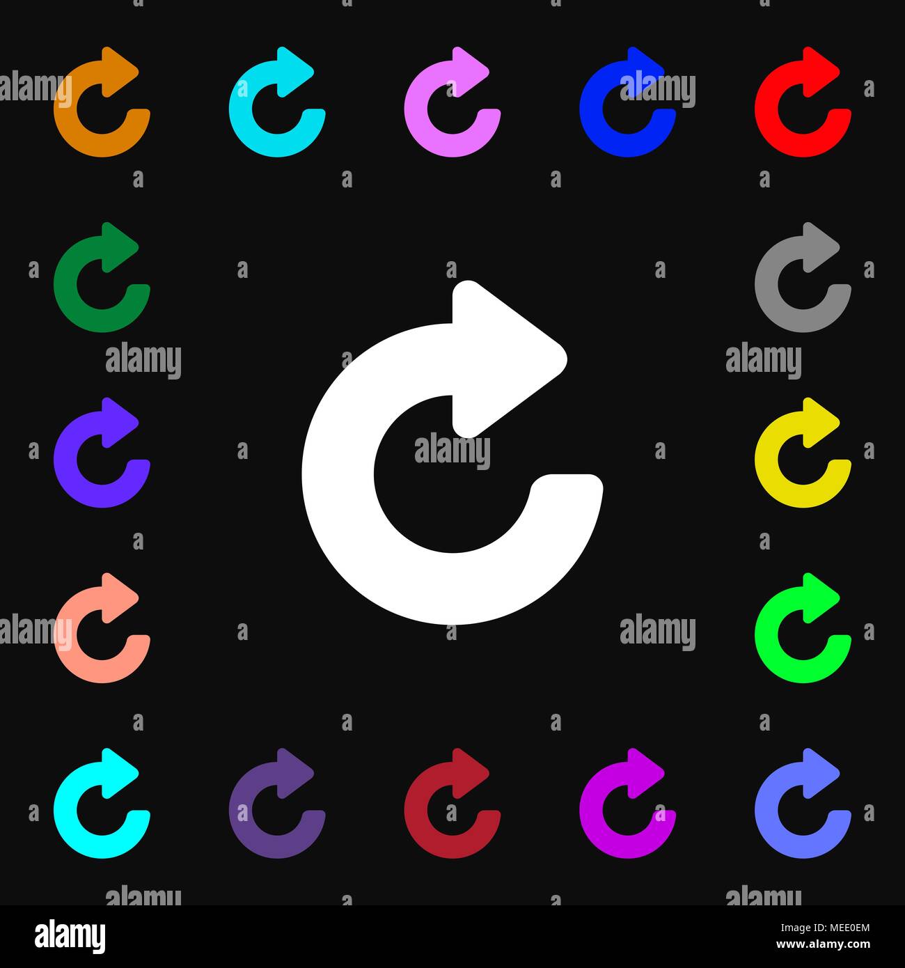 Upgrade, arrow icon sign. Lots of colorful symbols for your design ...