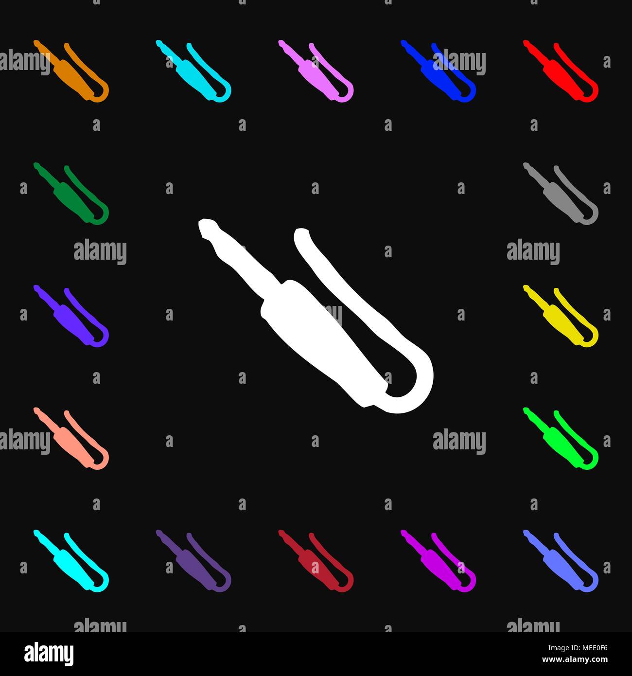plug, mini jack icon sign. Lots of colorful symbols for your design ...
