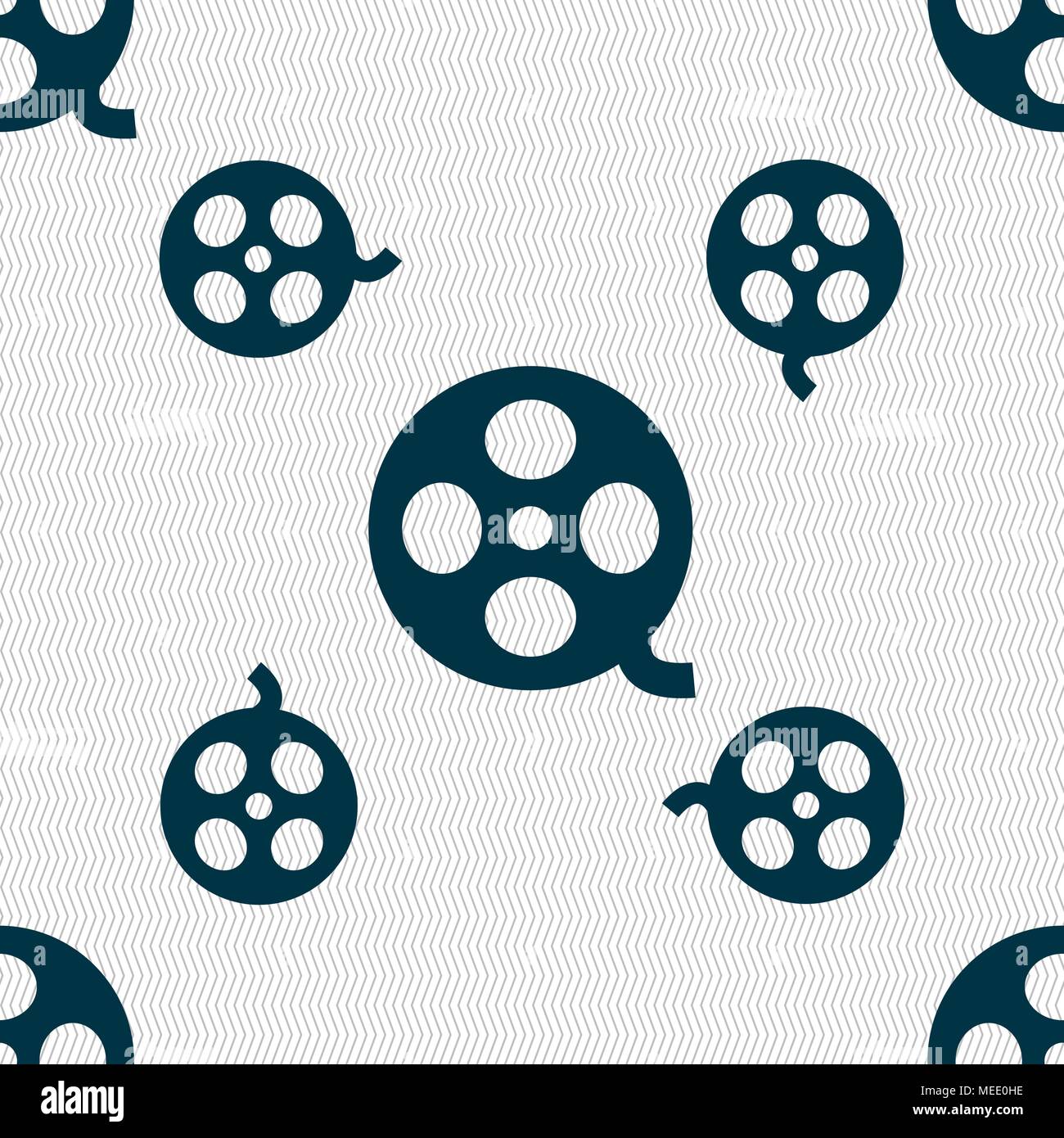 Video sign icon. frame symbol. Seamless pattern with geometric texture ...