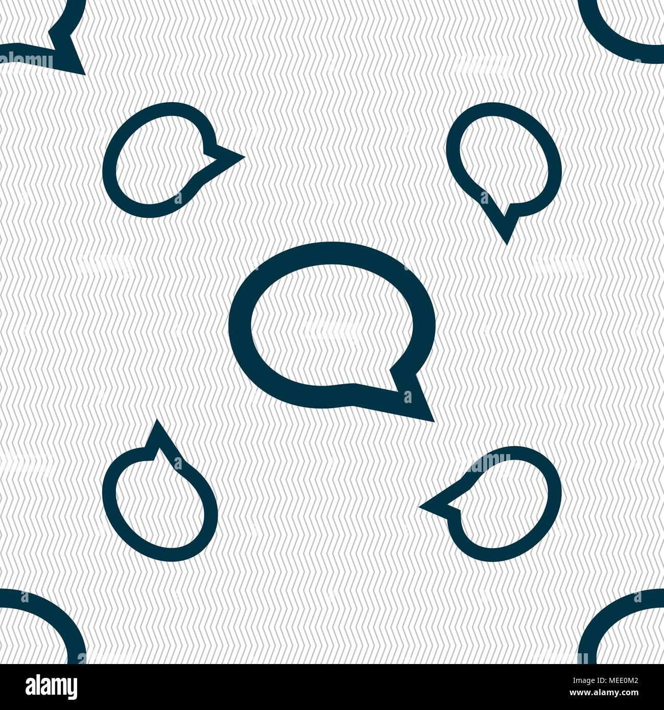 Speech bubble icons. Think cloud symbols. Seamless pattern with ...