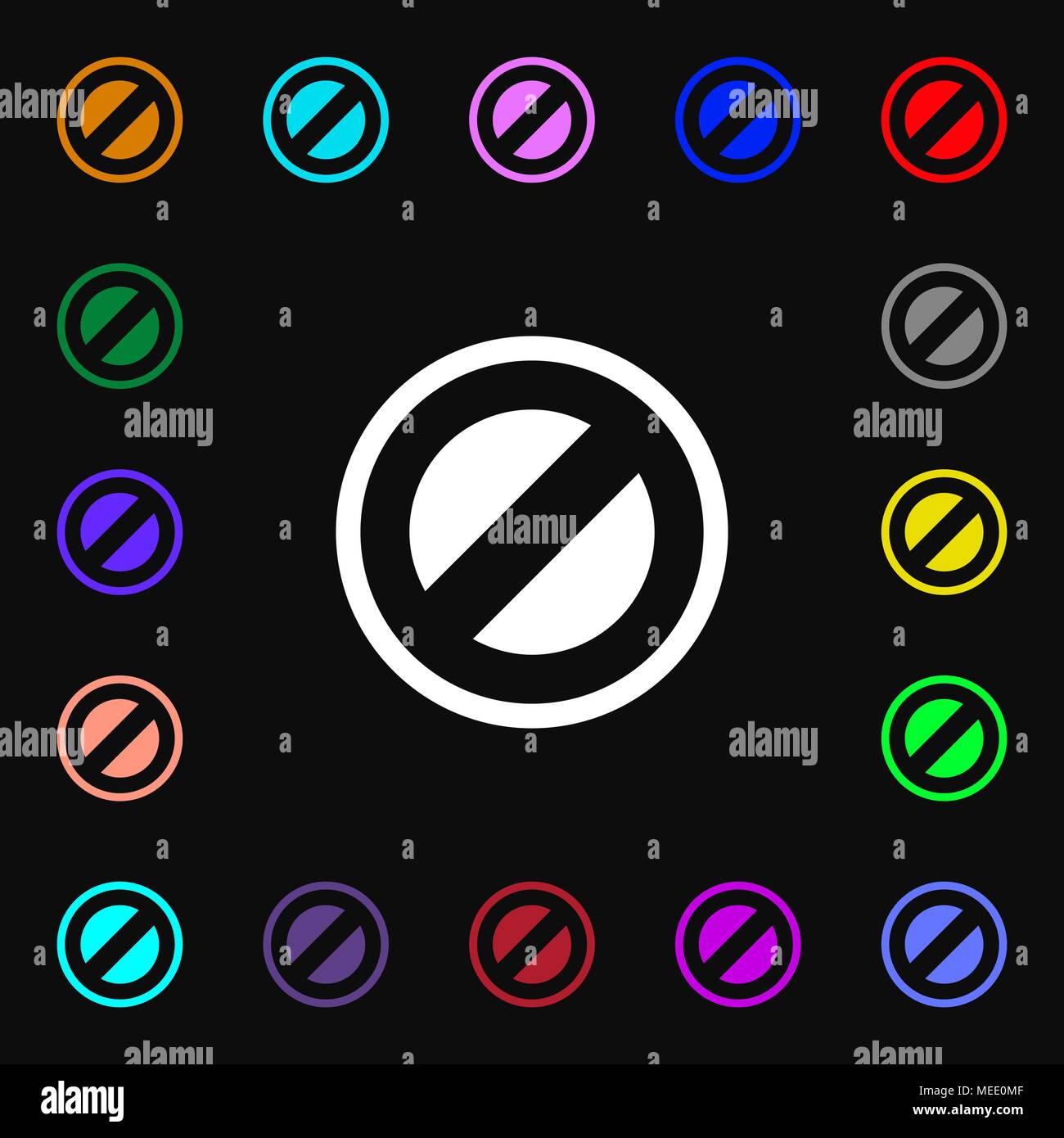 Cancel icon sign. Lots of colorful symbols for your design. Vector ...