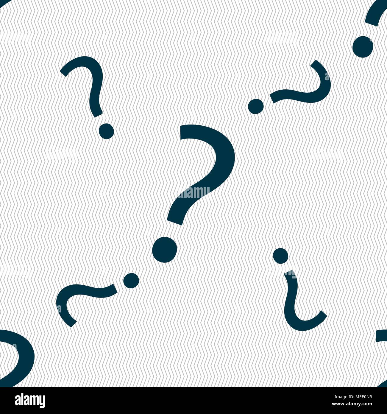 Question mark sign icon. Help symbol. FAQ sign. Seamless pattern with ...