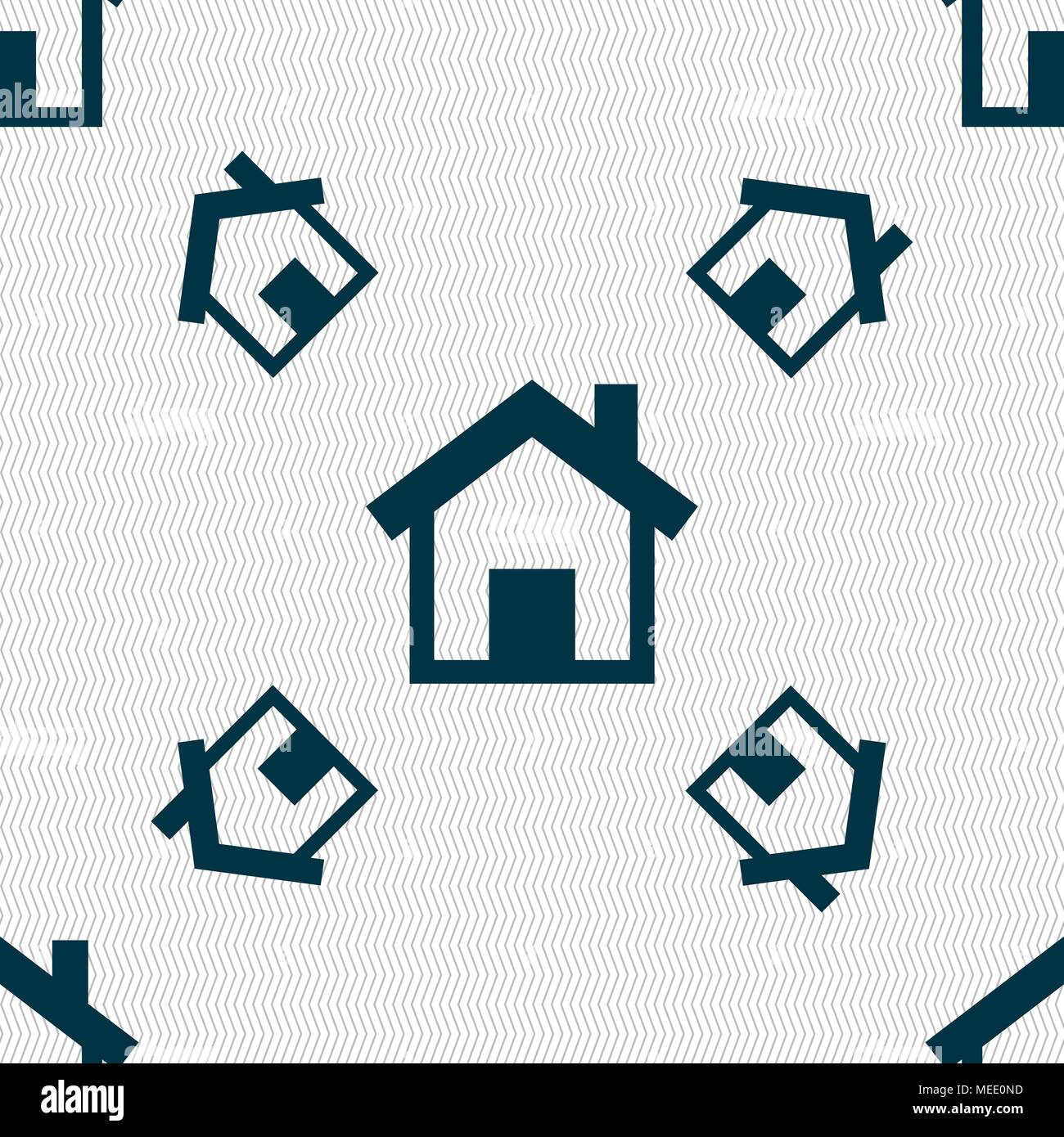 Home sign icon. Main page button. Navigation symbol. Seamless pattern ...