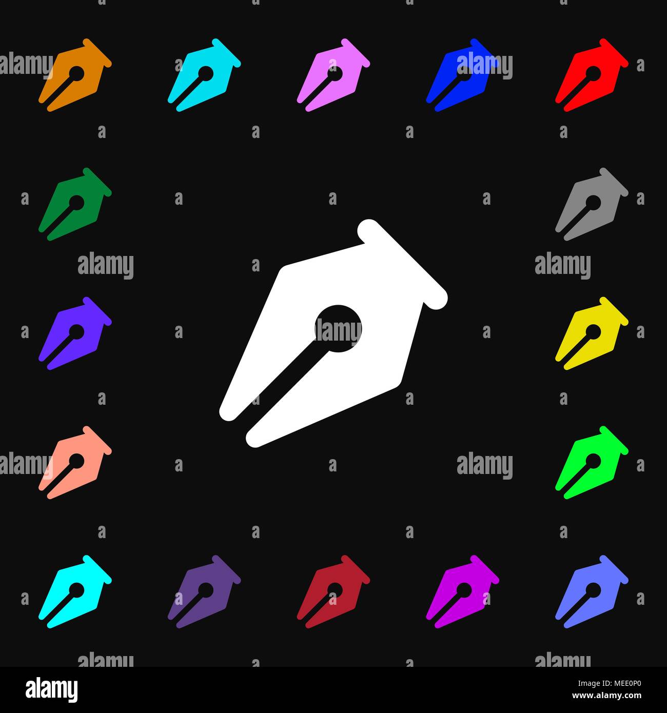 pencil icon sign. Lots of colorful symbols for your design. Vector ...
