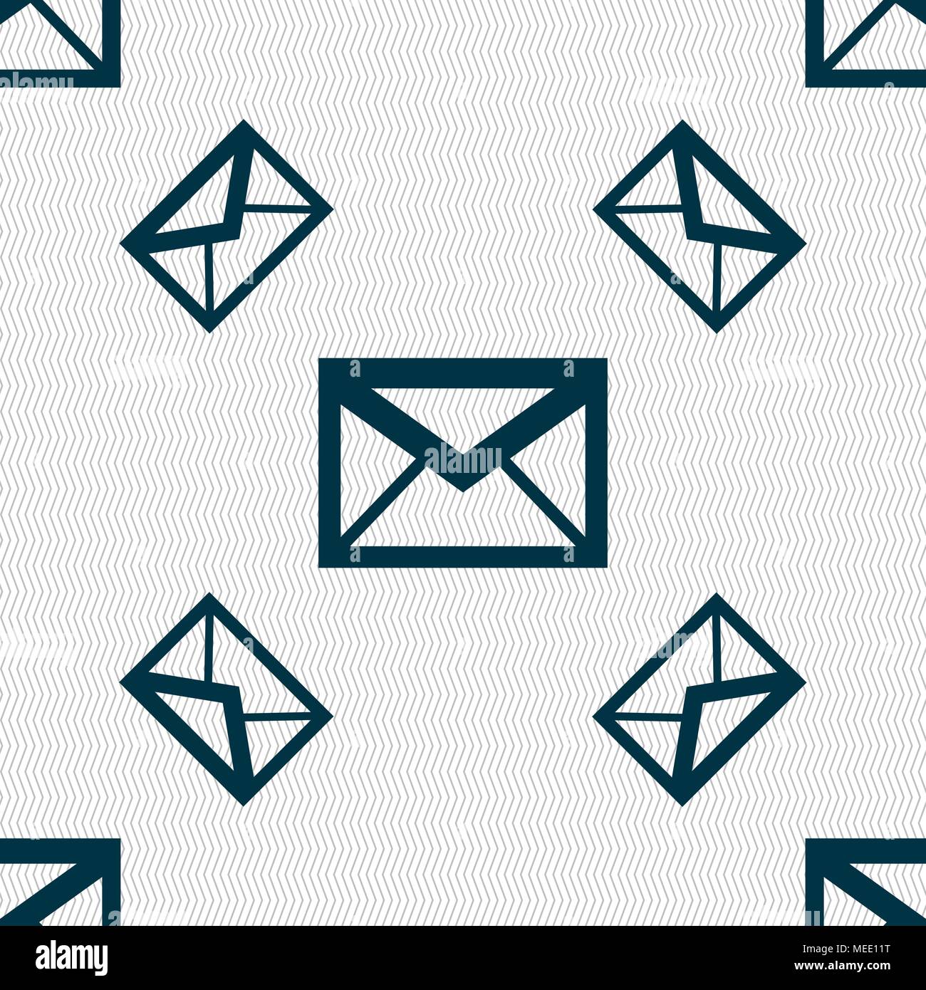 Mail icon. Envelope symbol. Message sign. navigation button. Seamless ...