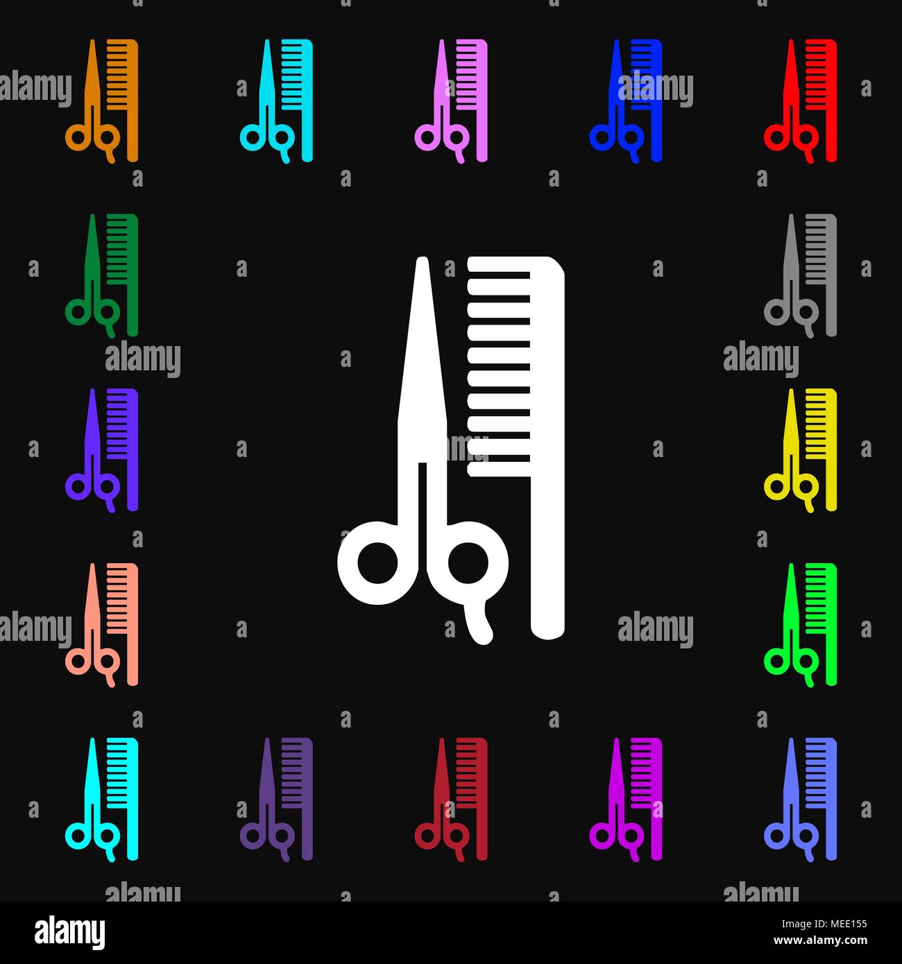 hair icon sign. Lots of colorful symbols for your design. Vector ...