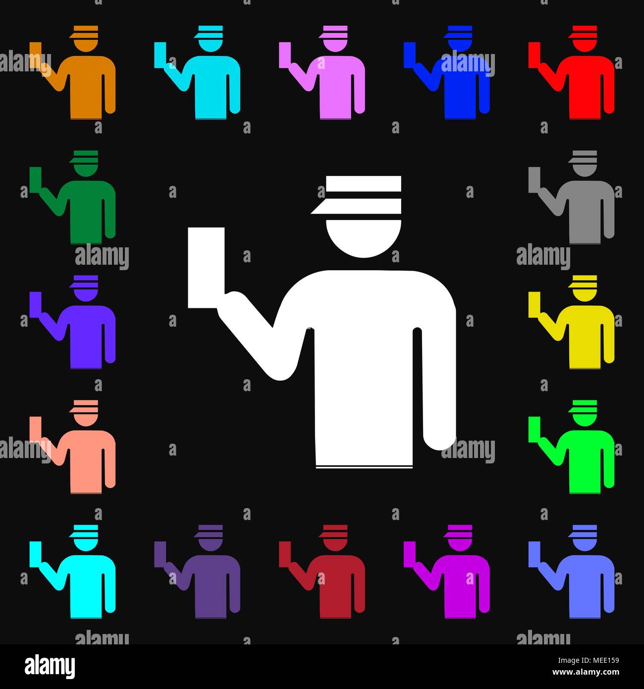 Inspector icon sign. Lots of colorful symbols for your design. Vector ...