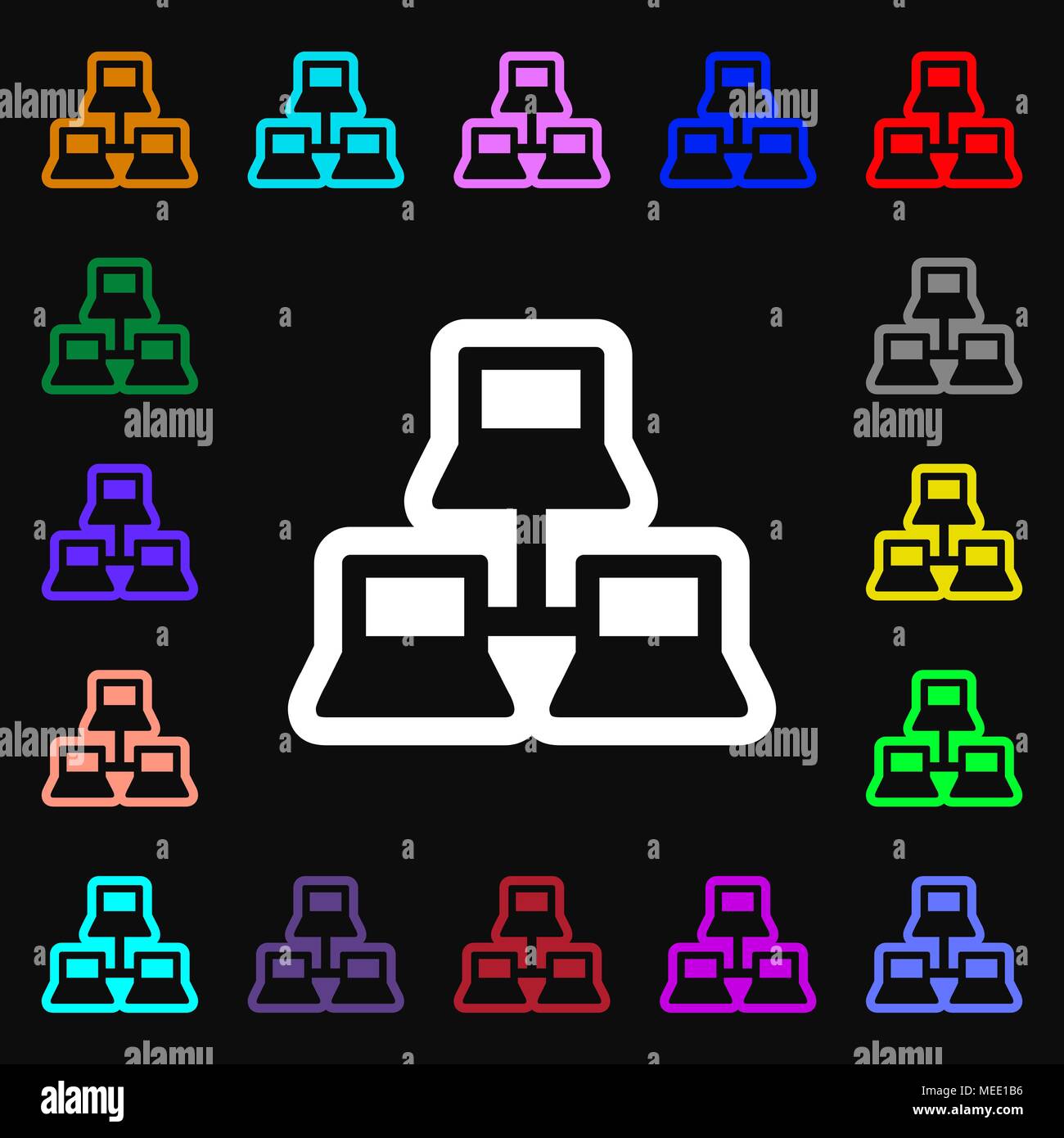 local area network icon sign. Lots of colorful symbols for your design ...
