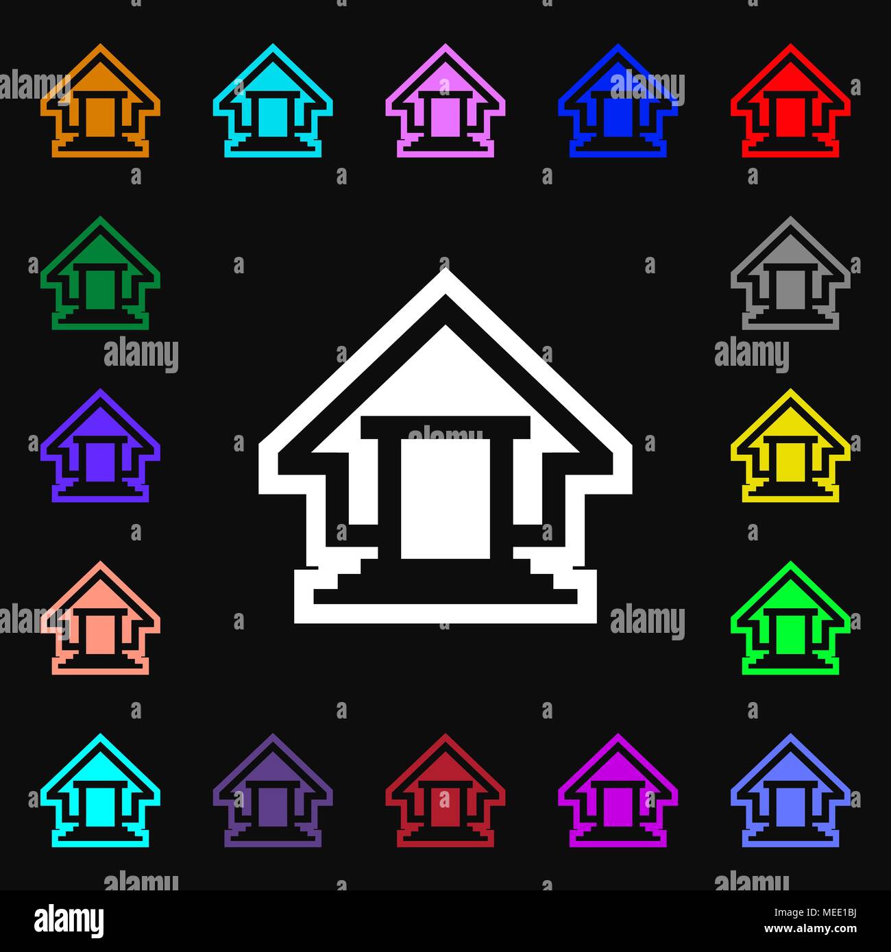 House icon sign. Lots of colorful symbols for your design. Vector ...