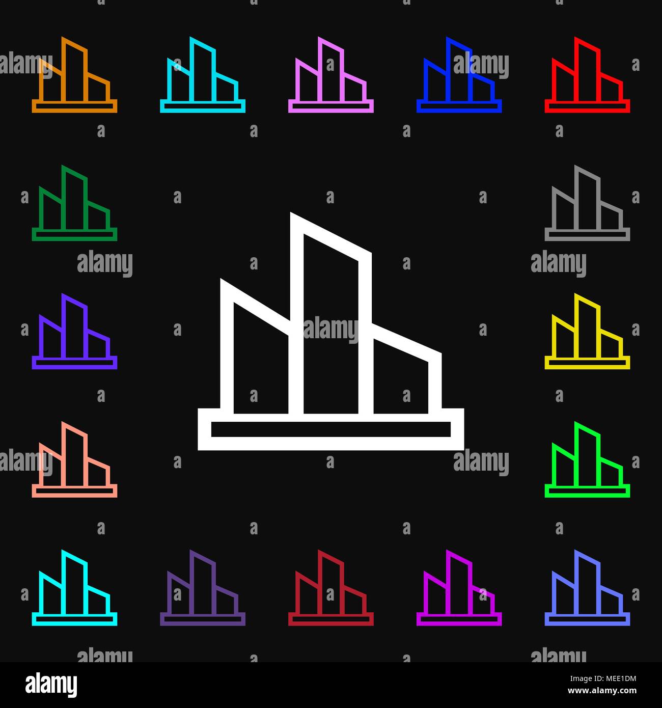 Diagram icon sign. Lots of colorful symbols for your design. Vector ...