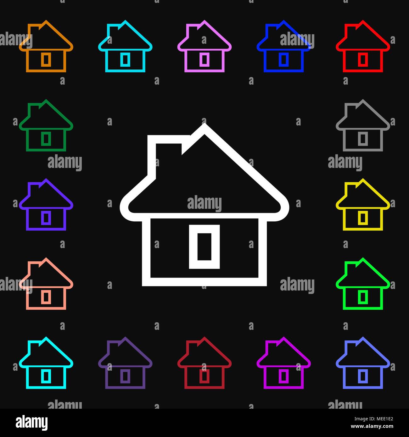 House icon sign. Lots of colorful symbols for your design. Vector ...
