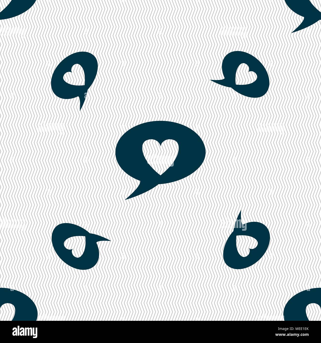 Heart sign icon. Love symbol. Seamless pattern with geometric texture ...