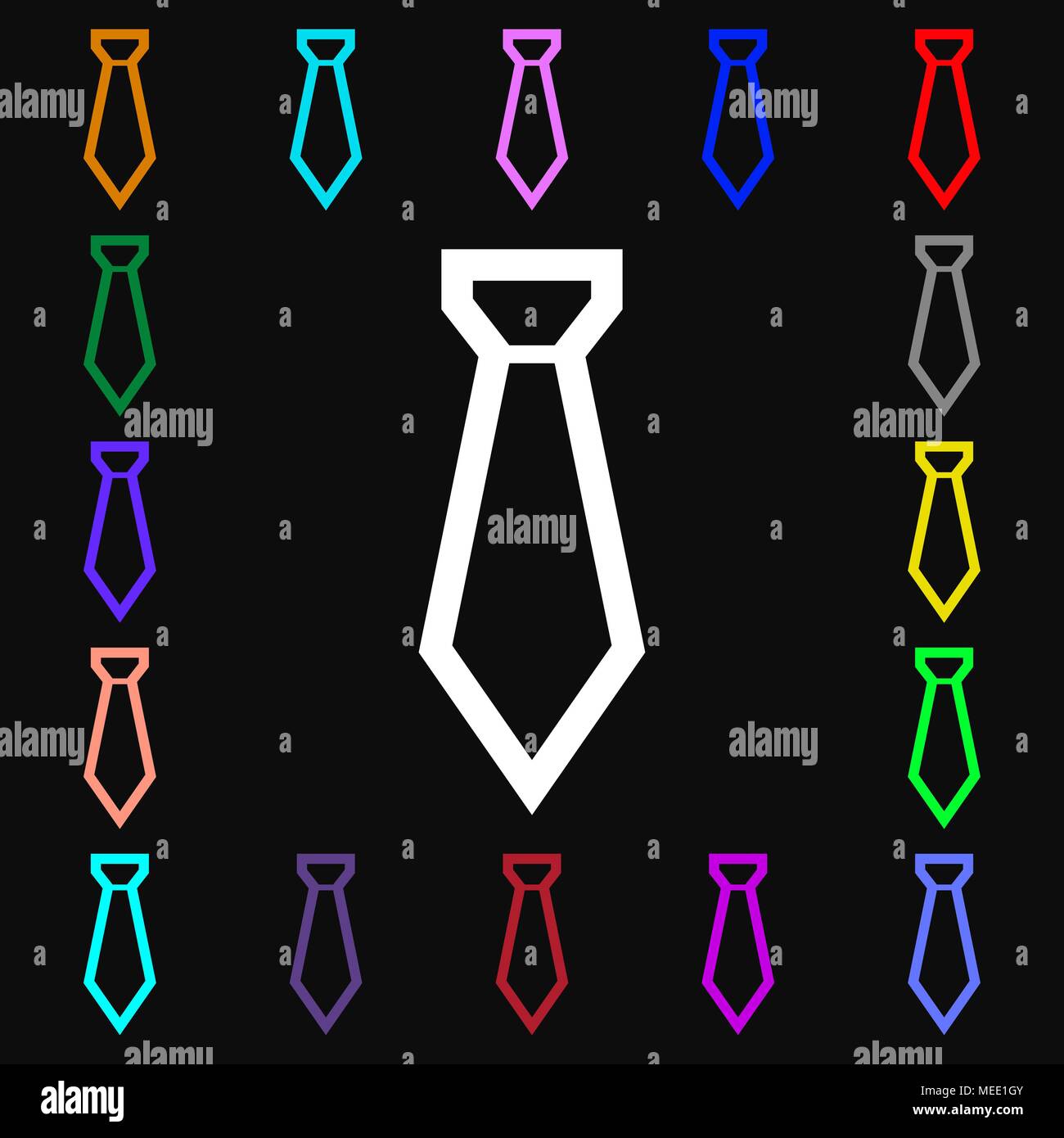 Tie icon sign. Lots of colorful symbols for your design. Vector ...