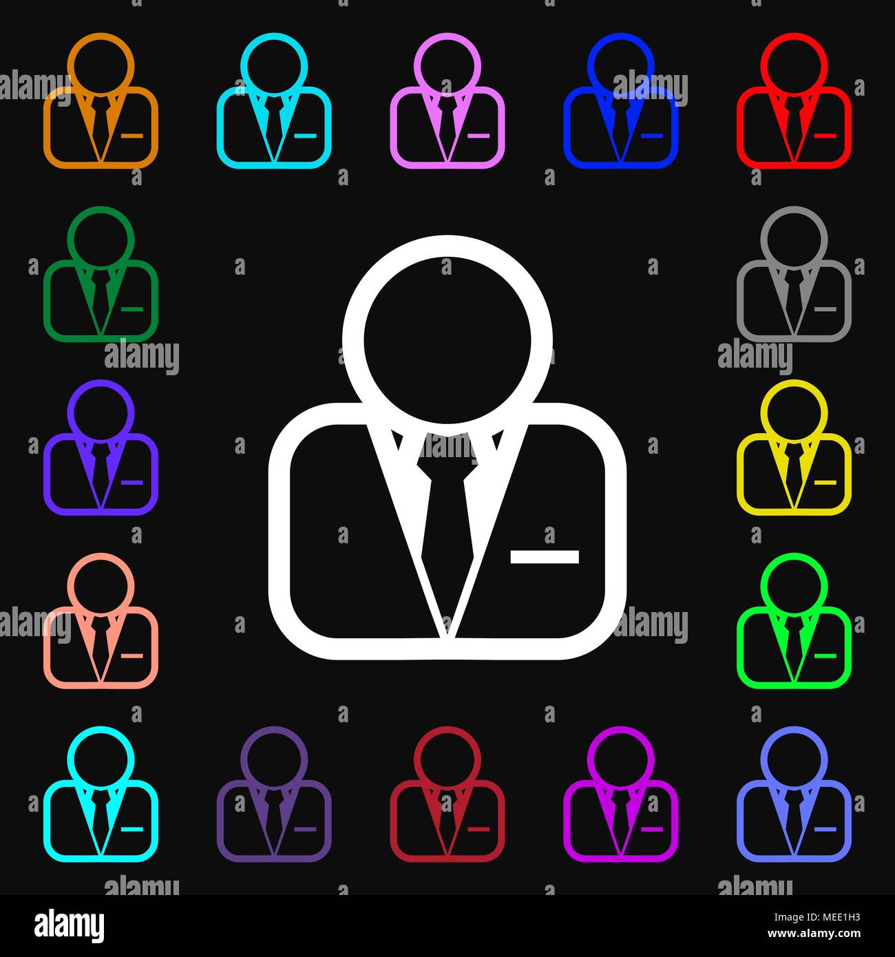 Avatar icon sign. Lots of colorful symbols for your design. Vector ...