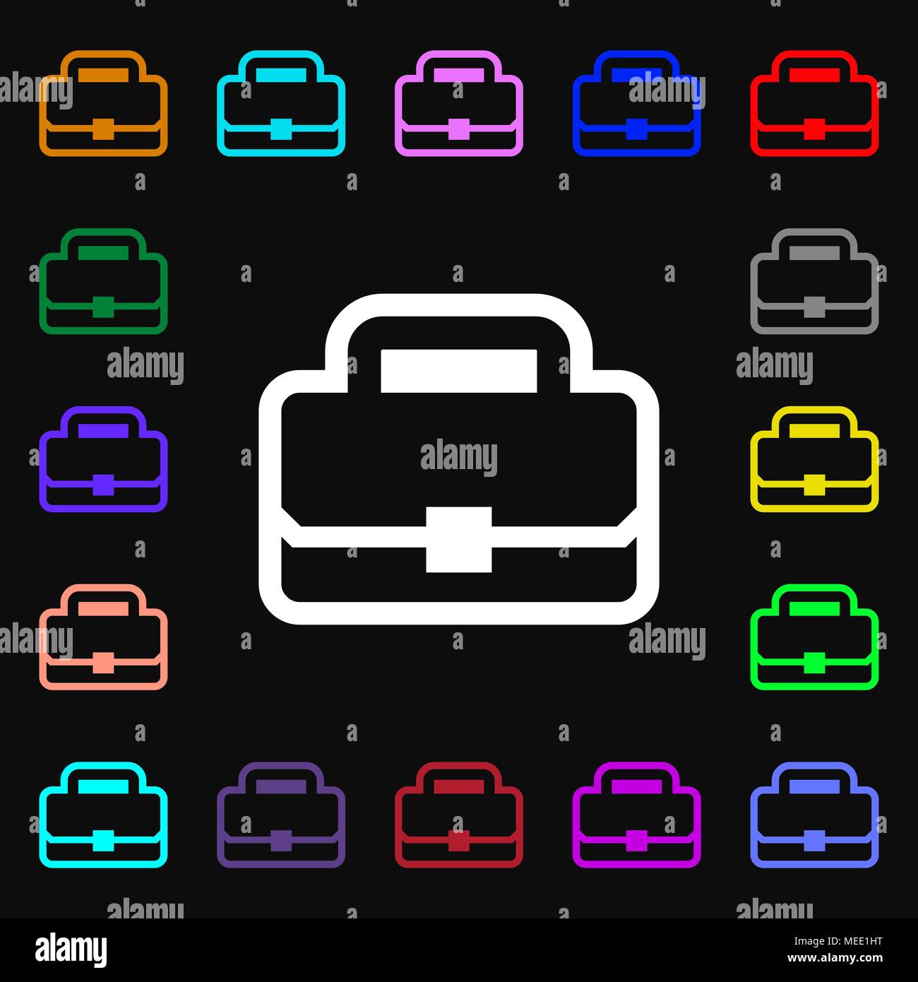 Briefcase icon sign. Lots of colorful symbols for your design. Vector ...