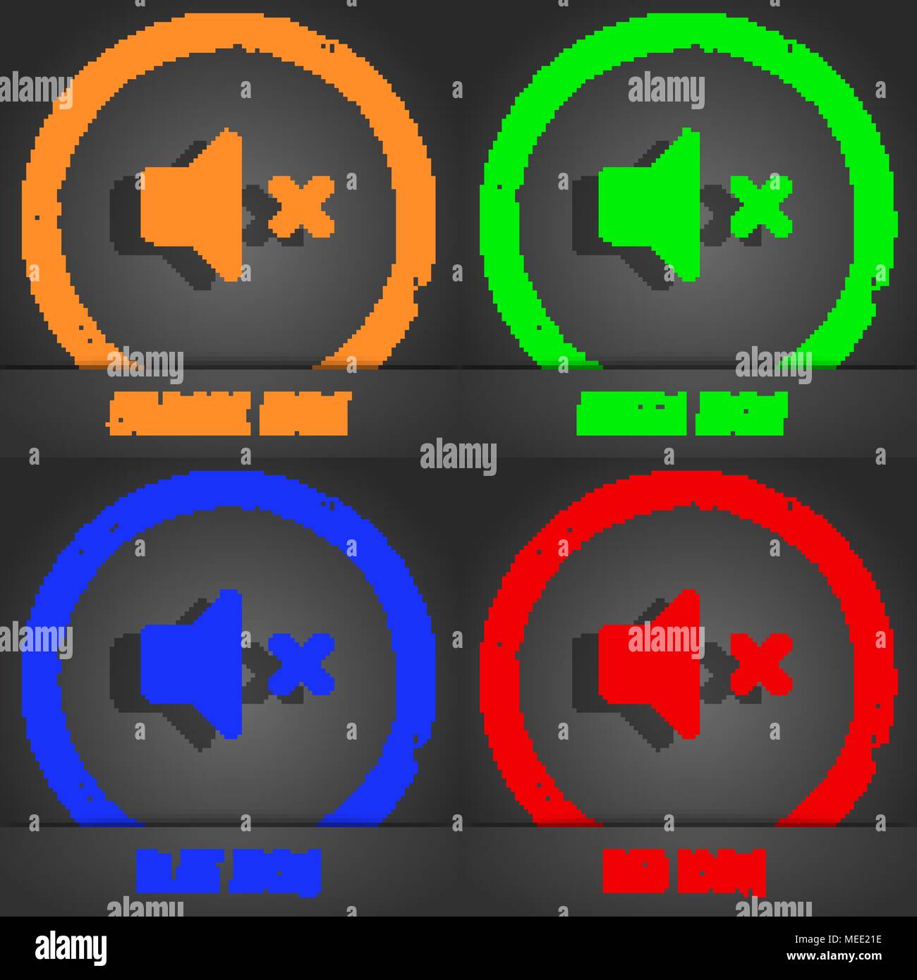 Mute speaker , Sound icon symbol. Fashionable modern style. In the ...