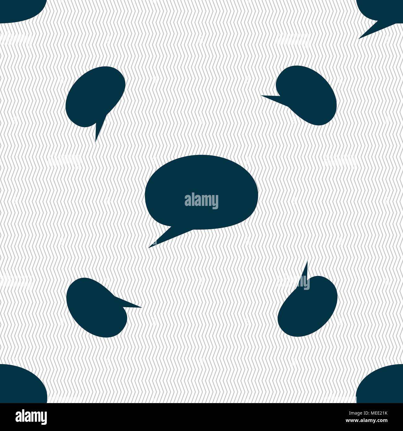 Speech bubble icons. Think cloud symbols. Seamless pattern with ...