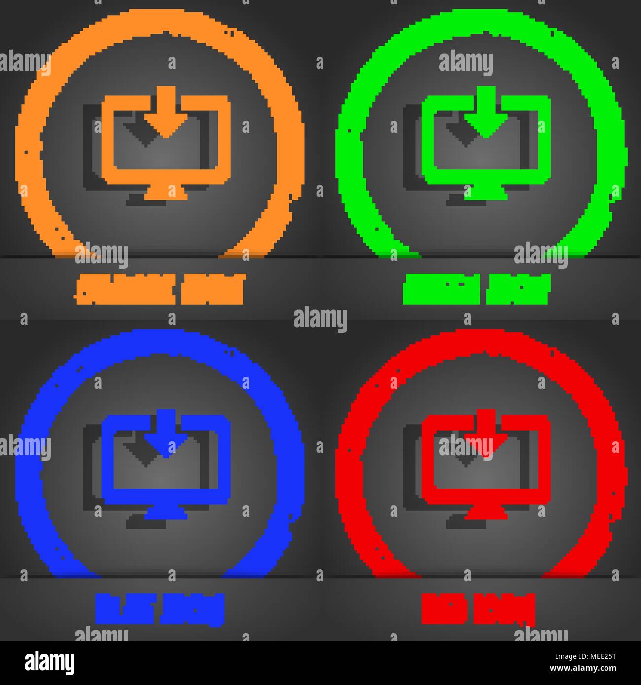 Download, Load, Backup icon symbol. Fashionable modern style. In the ...