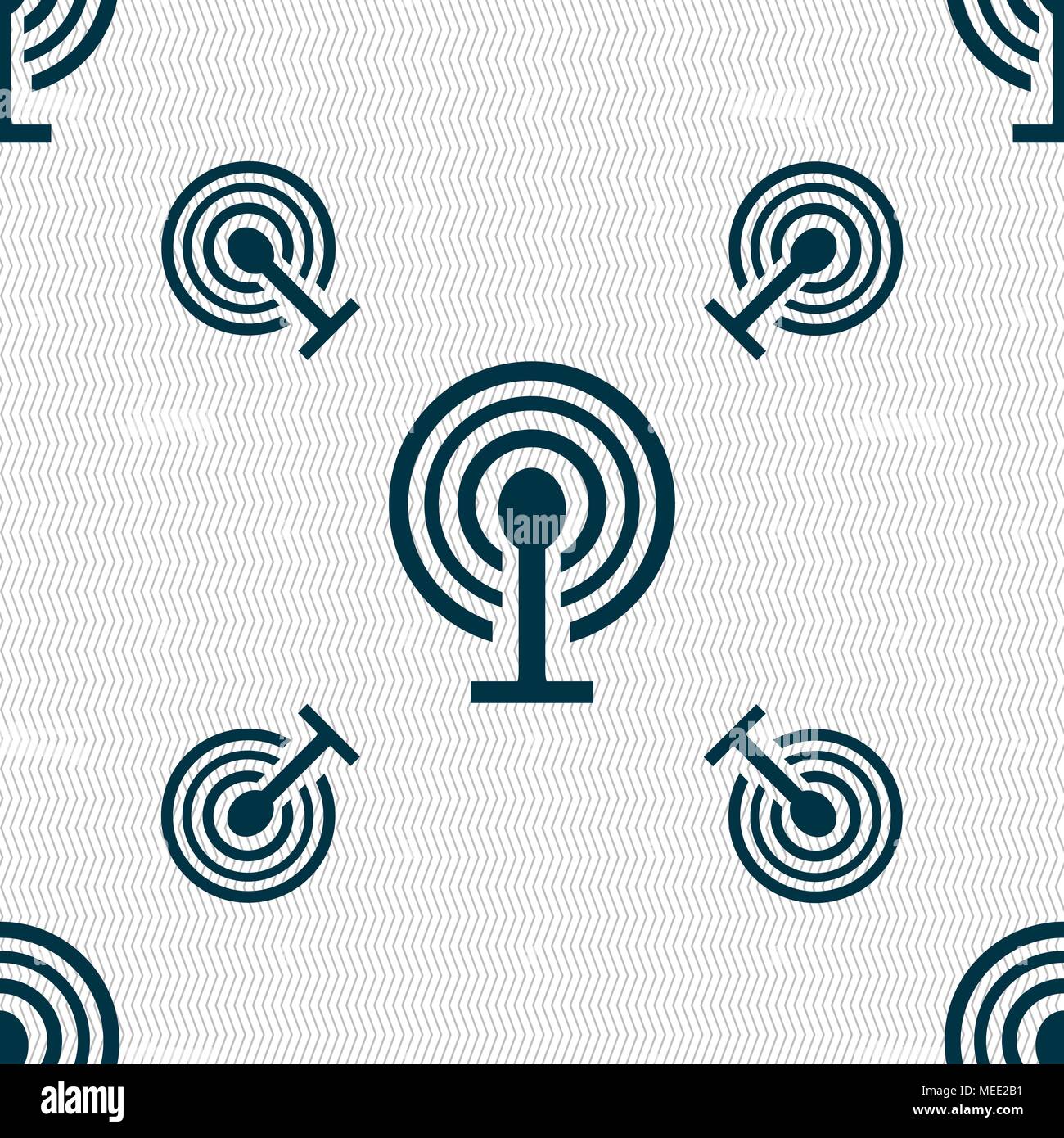 Wifi sign. Wi-fi symbol. Wireless Network icon zone. Seamless pattern ...