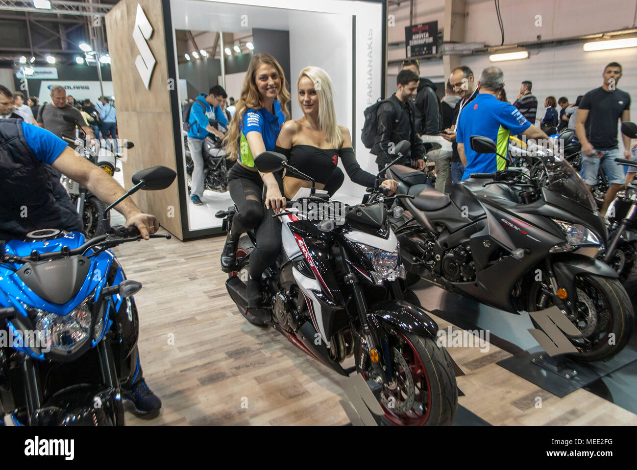 Athens, Greece. 21st Apr, 2018. The greatest motorcycle show took place ...