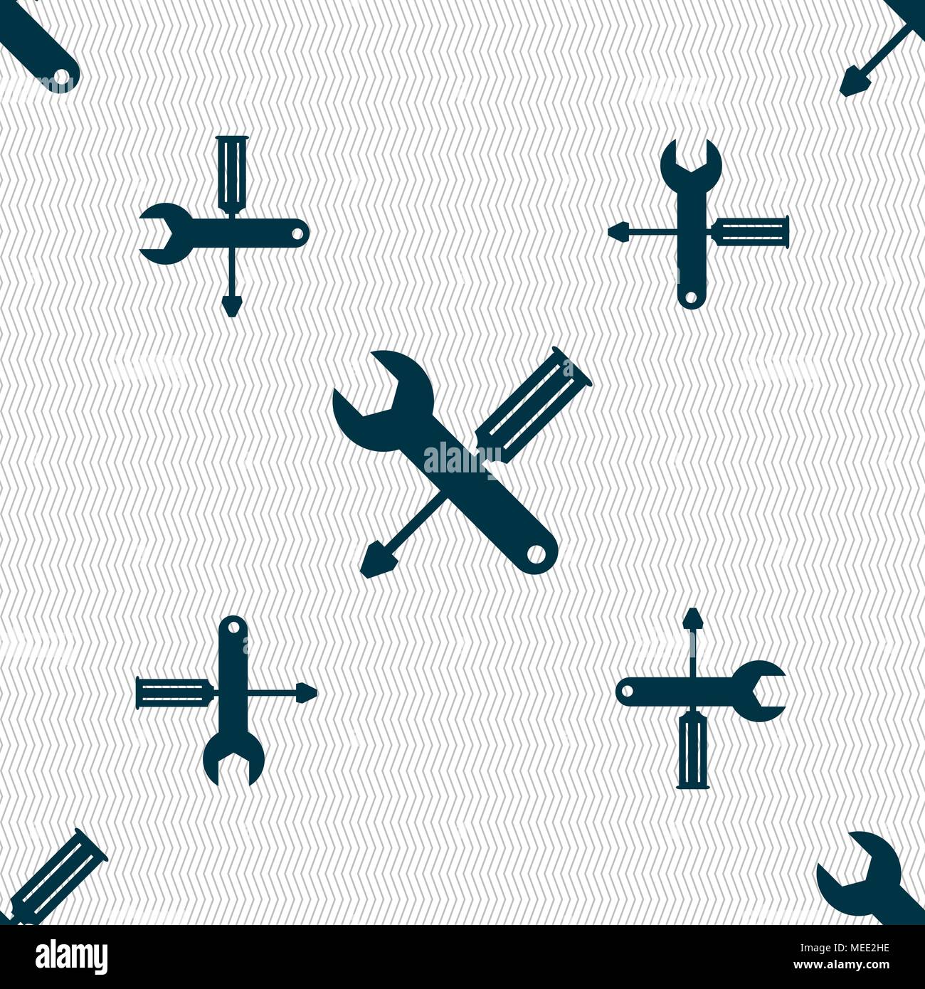 Repair tool sign icon. Service symbol. screwdriver with wrench ...