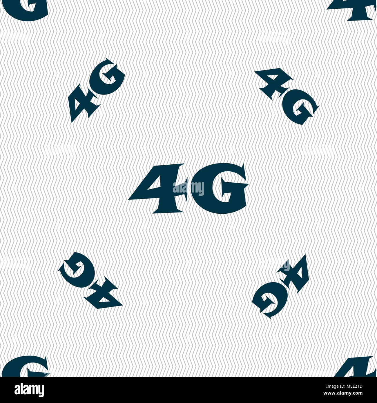 4G sign icon. Mobile telecommunications technology symbol. Seamless ...