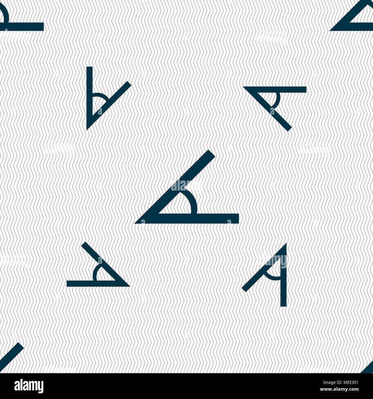 Angle 45 degrees icon sign. Seamless pattern with geometric texture ...