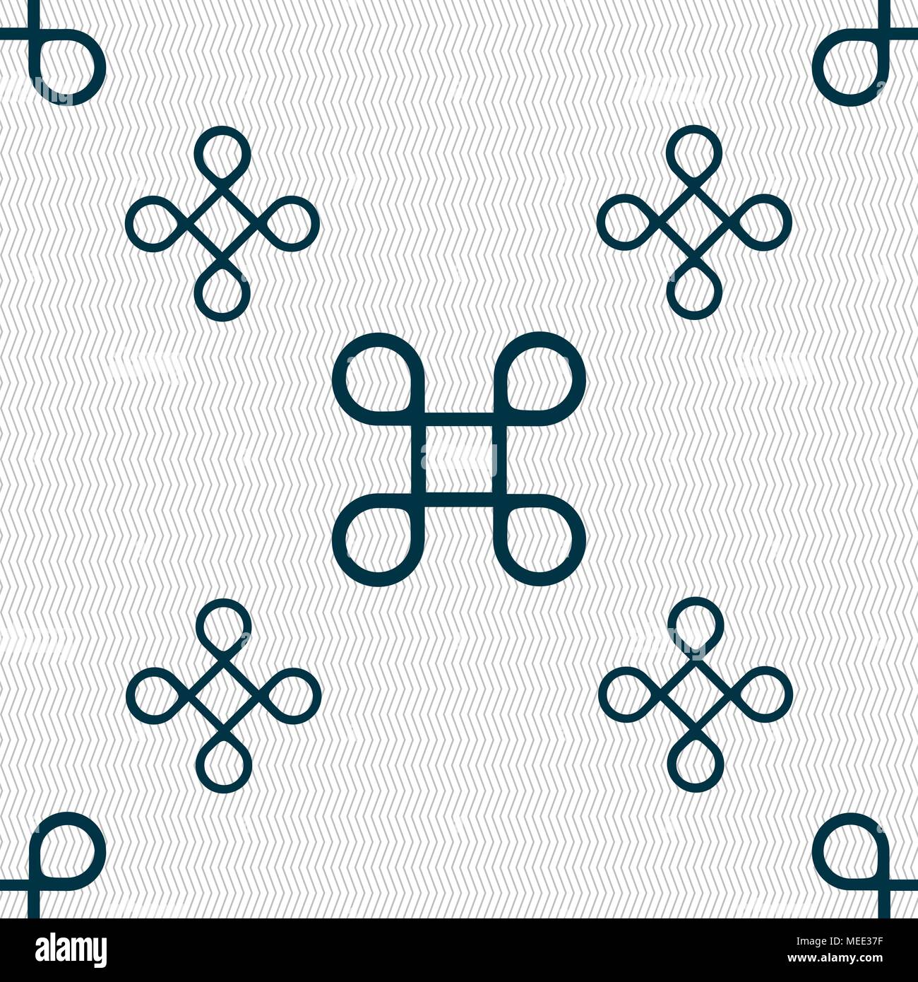 Keyboard Maestro icon. Seamless pattern with geometric texture. Vector ...