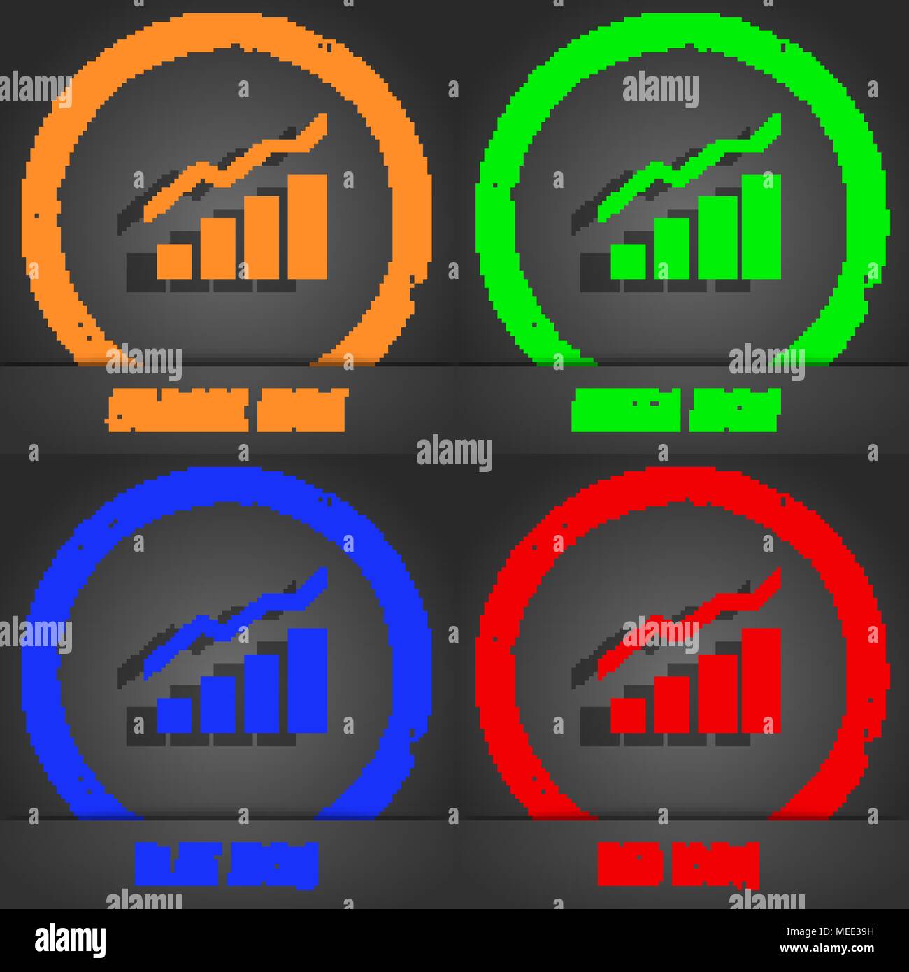 Growth and development concept. graph of Rate icon symbol. Fashionable ...