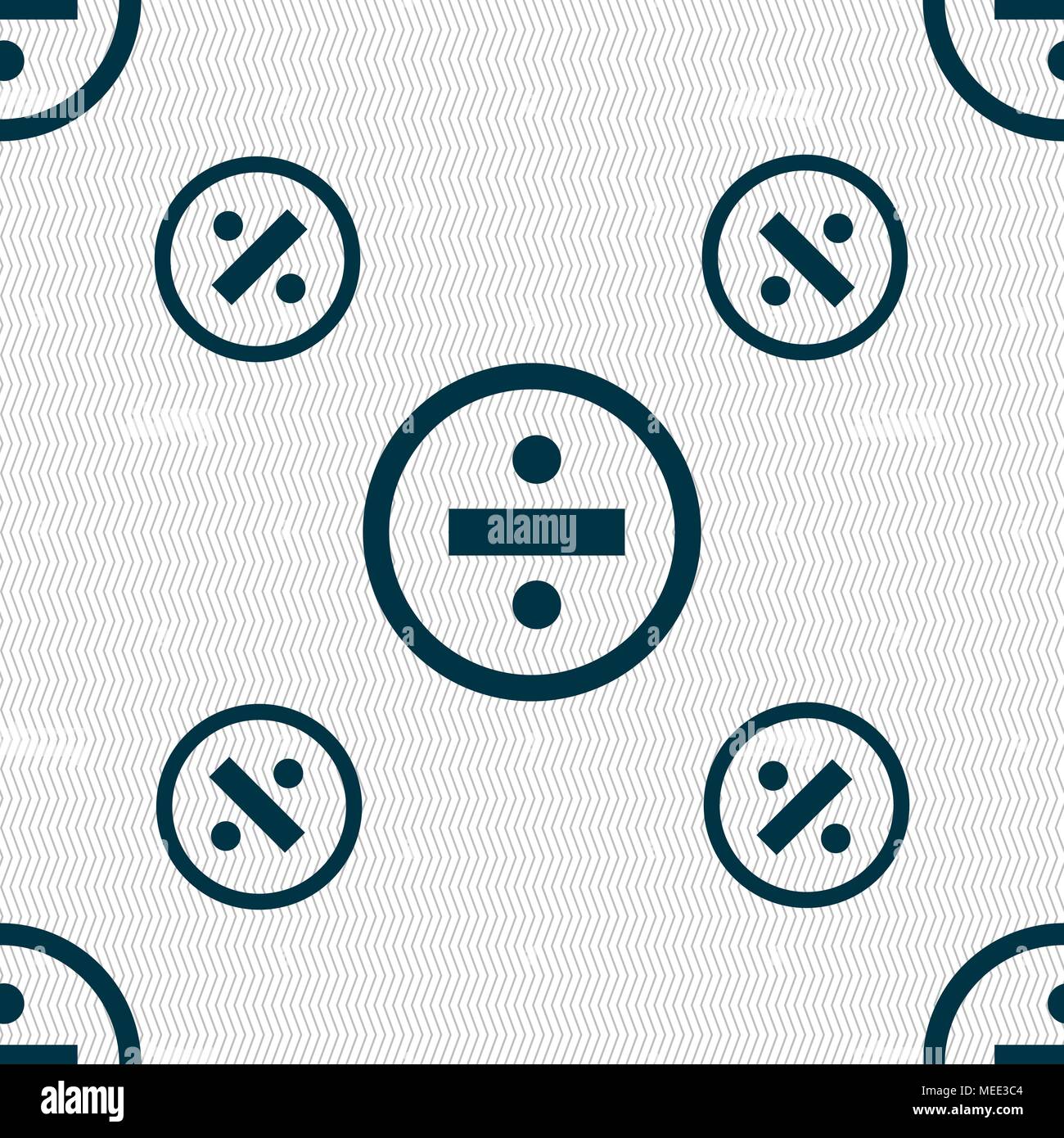 dividing icon sign. Seamless pattern with geometric texture. Vector ...