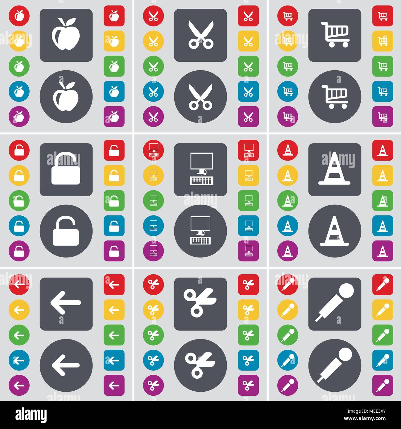 Scissors icon digital green Stock Vector Images - Alamy