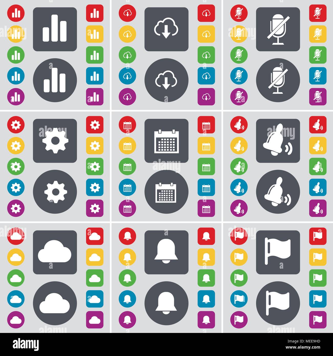 Diagram, Cloud, Microphone, Gear, Calendar, Bell, Cloud, Notification ...