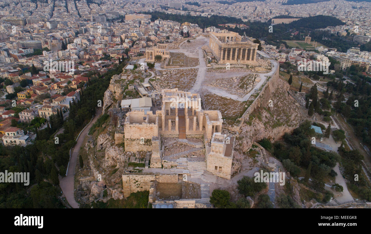 Aerial view of Acropolis of Athens ancient citadel in Greece Stock Photo - Alamy