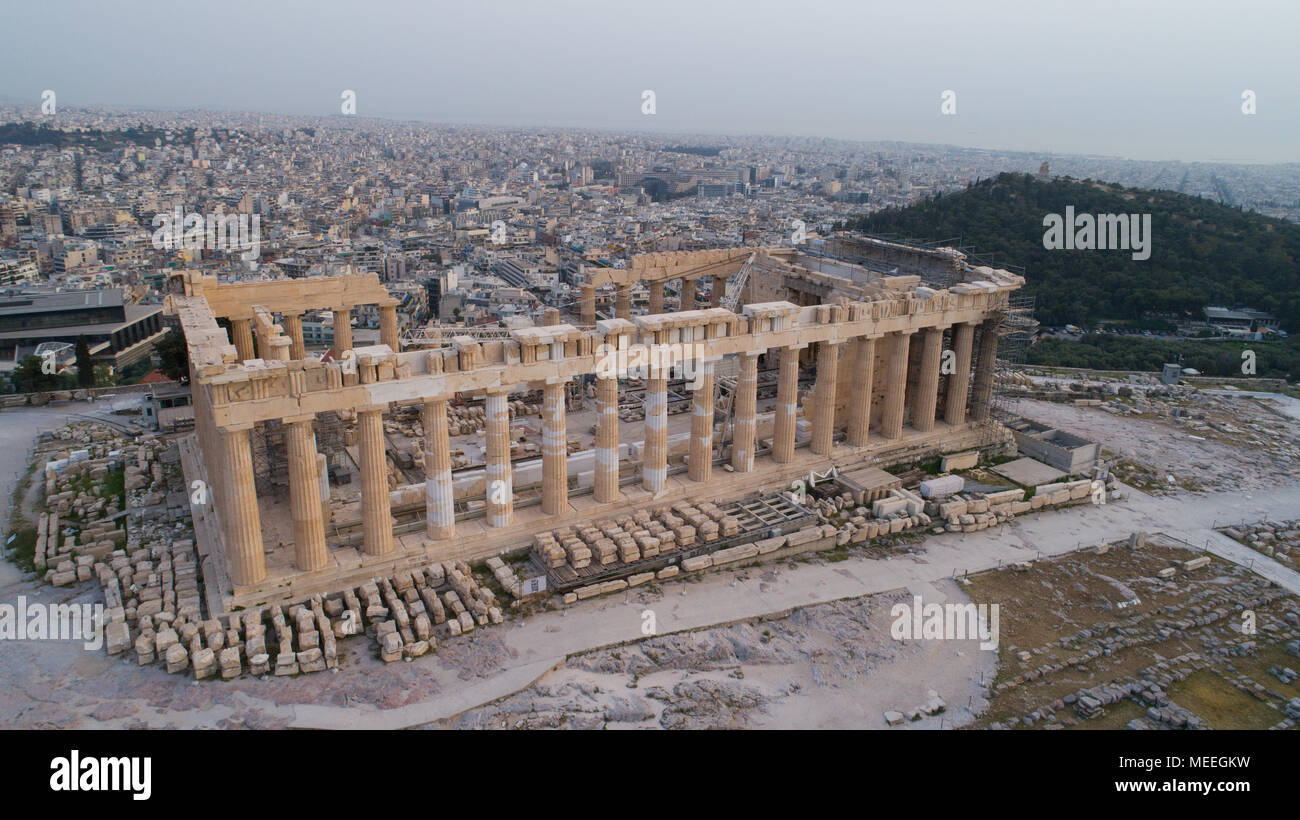 Aerial view of Acropolis of Athens ancient citadel in Greece Stock Photo - Alamy