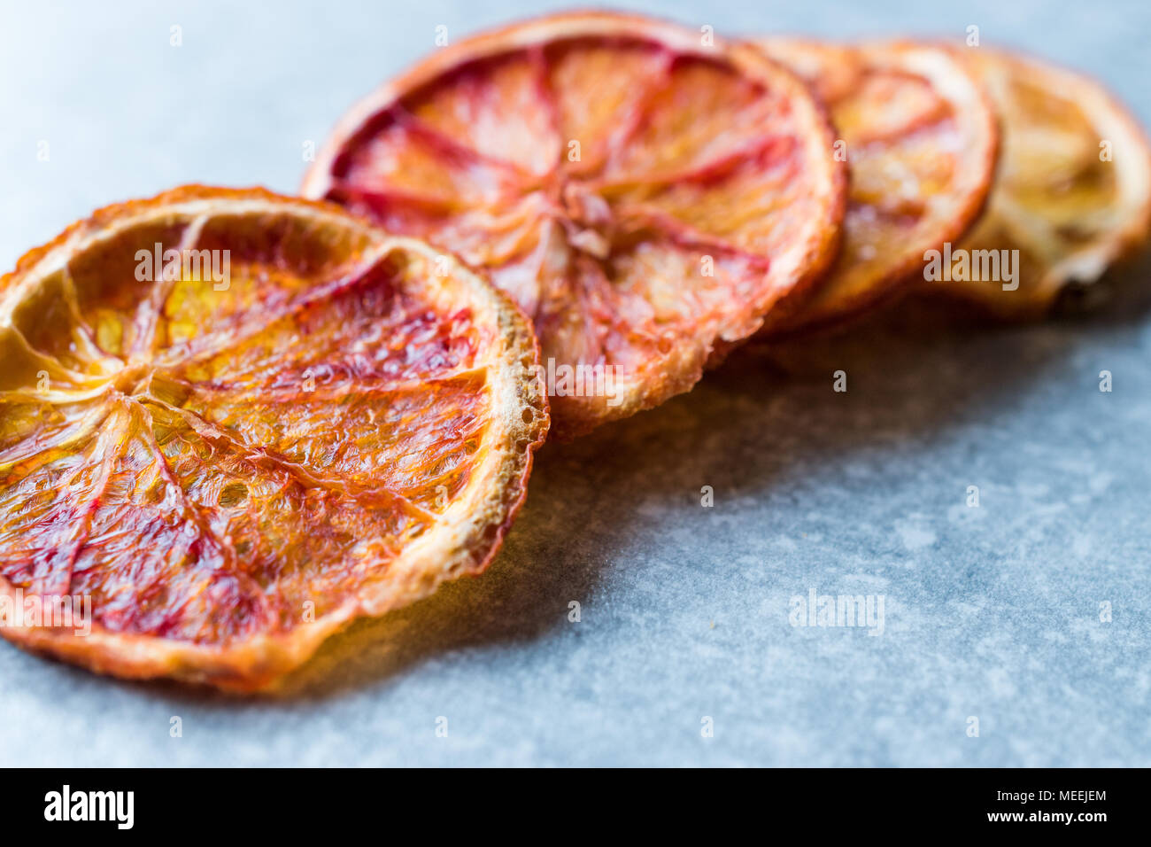 Dried Red Orange Fruit Slices Ready to Eat. Organic Food Stock Photo ...
