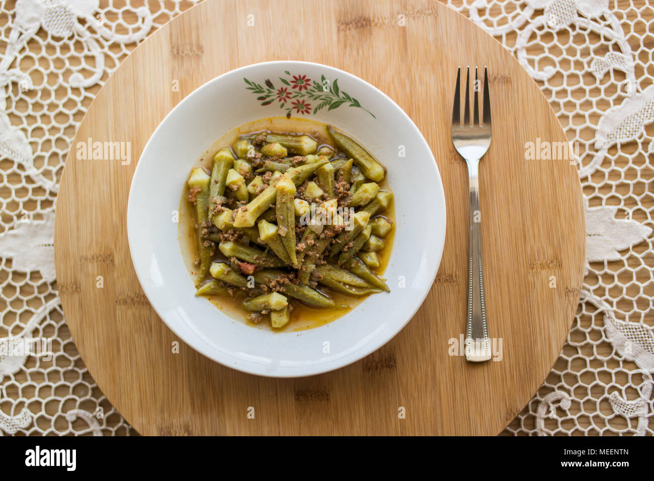 Turkish Okra Food Bamya Stock Photo - Alamy
