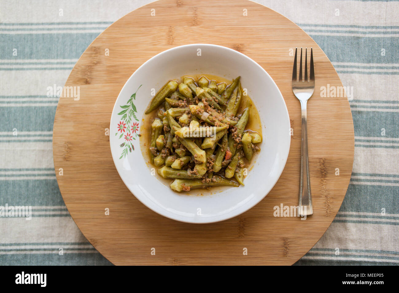 Turkish Okra Food Bamya Stock Photo - Alamy