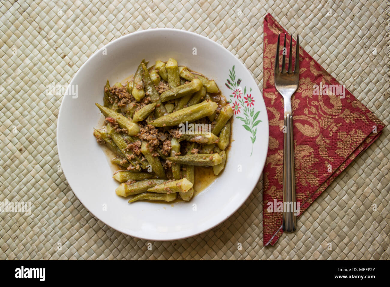 Turkish Okra Food Bamya Stock Photo - Alamy
