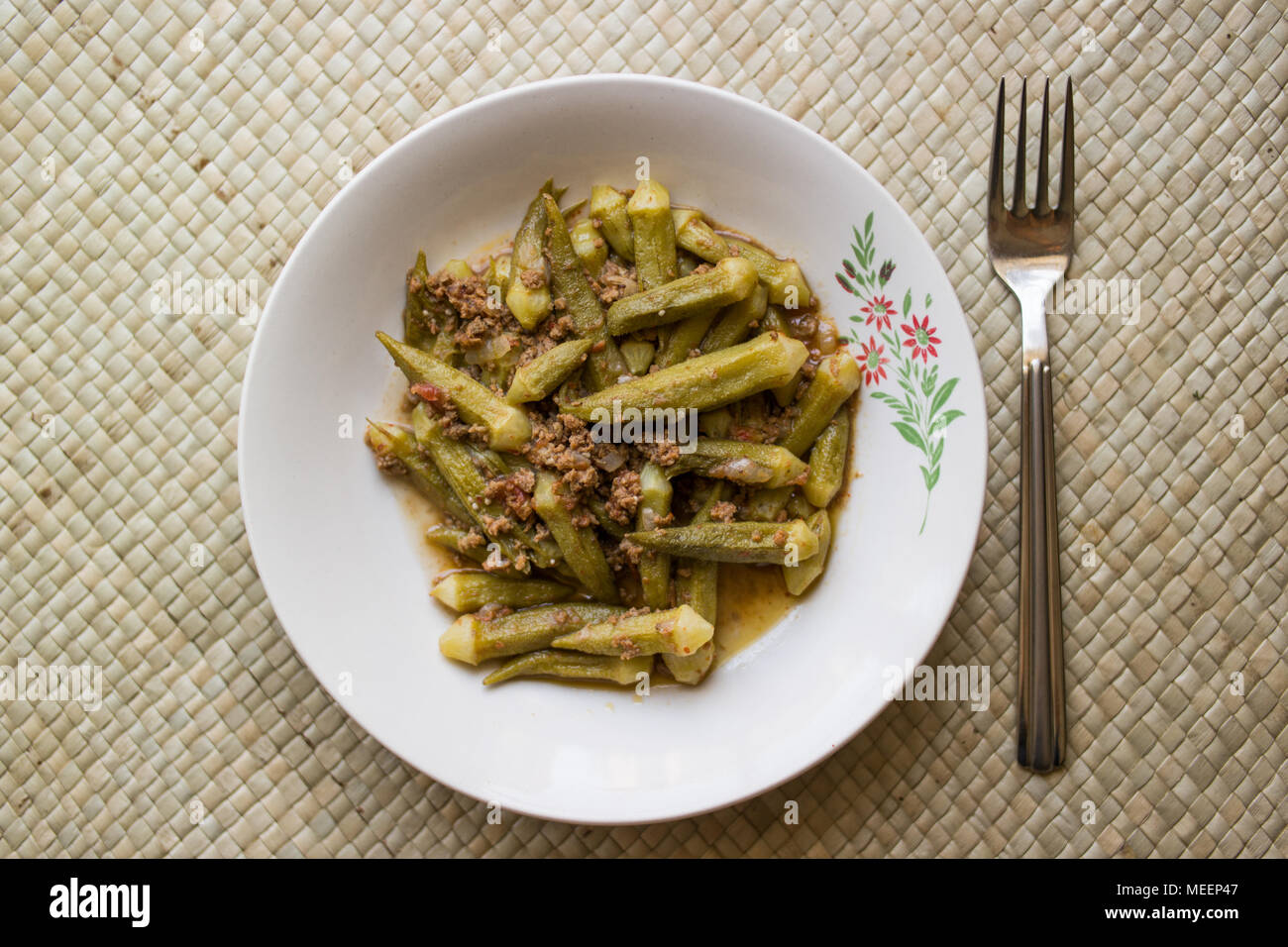 Turkish Okra Food Bamya Stock Photo - Alamy
