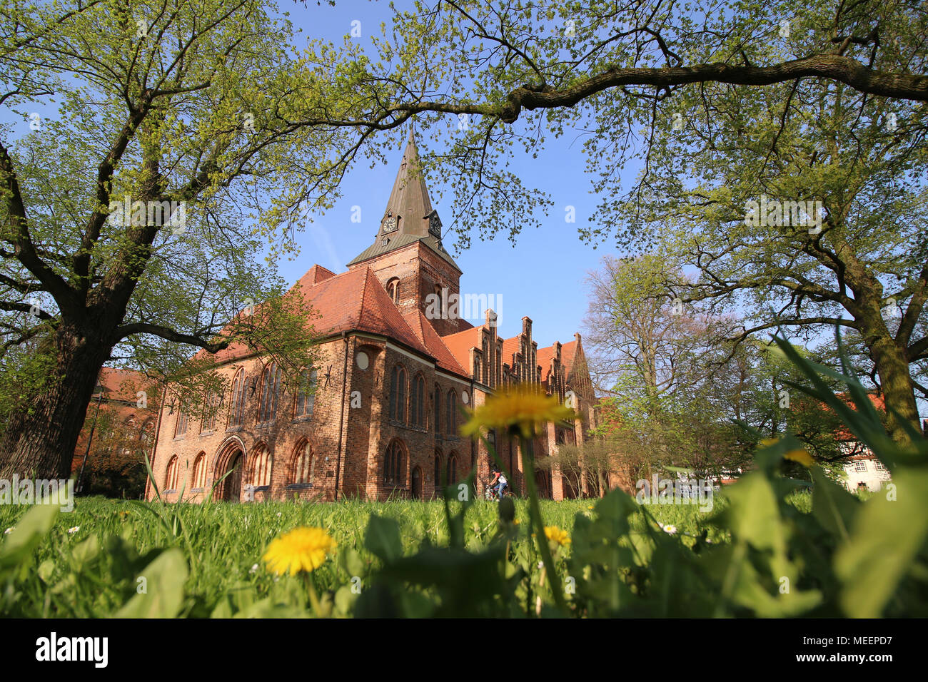 Salzwedel, Germany - April 20, 2018: View of St. Catherine's Church in ...