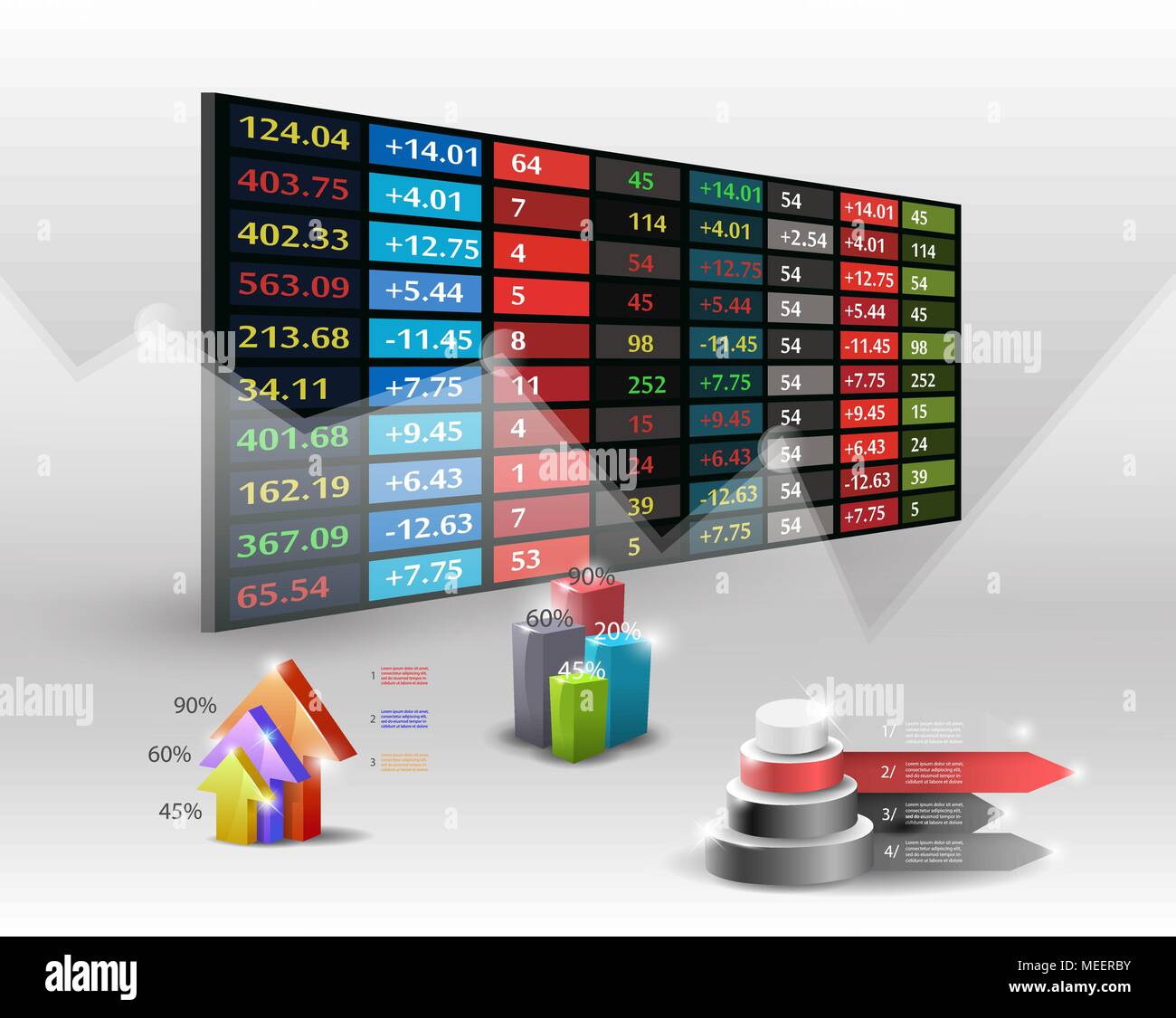 stock market price display background.Hand searching business Stock ...