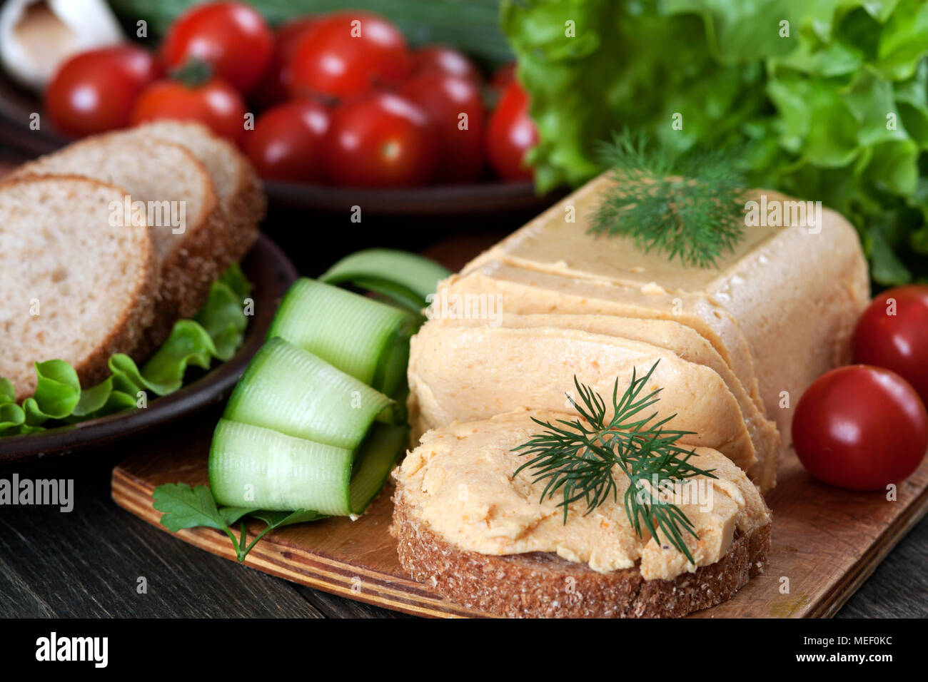 Bread pate fresh vegetables tomatoes hi-res stock photography and ...