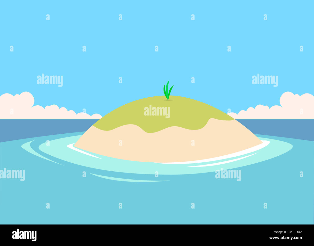 Isolated island in middle tropical hi-res stock photography and images ...