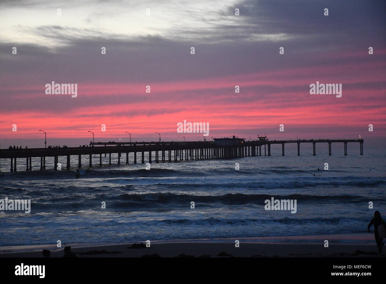 Ocean Beach Pier at sunset Stock Photo - Alamy