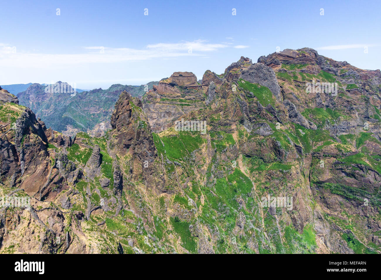 Madeira mountains summer rocks climbing Stock Photo - Alamy