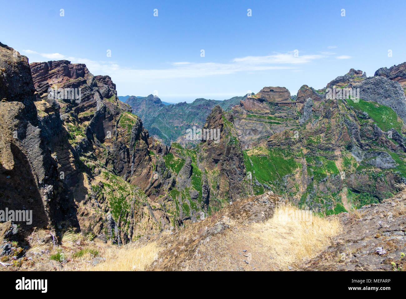 Mountains hiking clip madeira rocks Stock Photo - Alamy