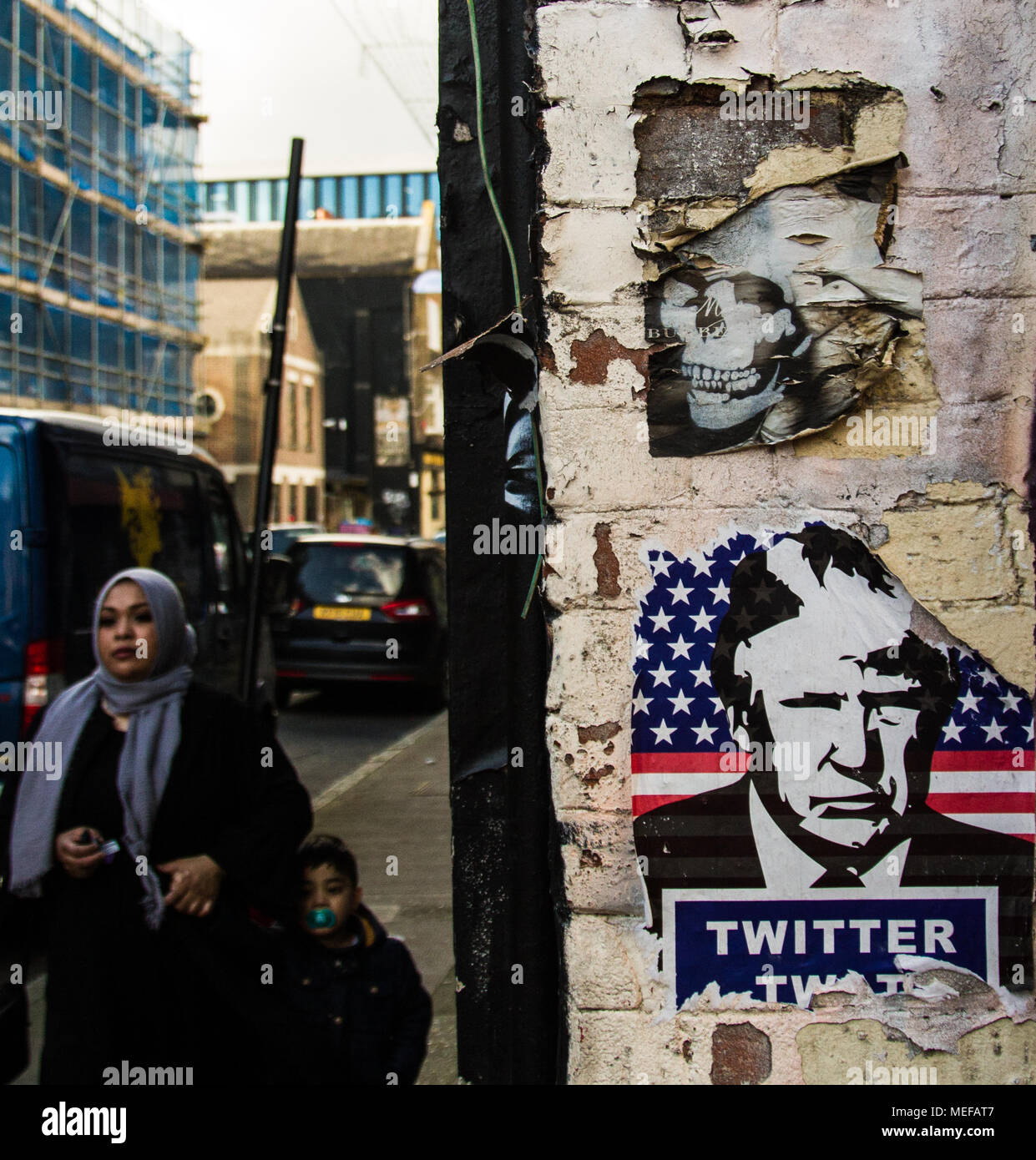 London Streets with Street Art. Gritty and Urban life with a message ...