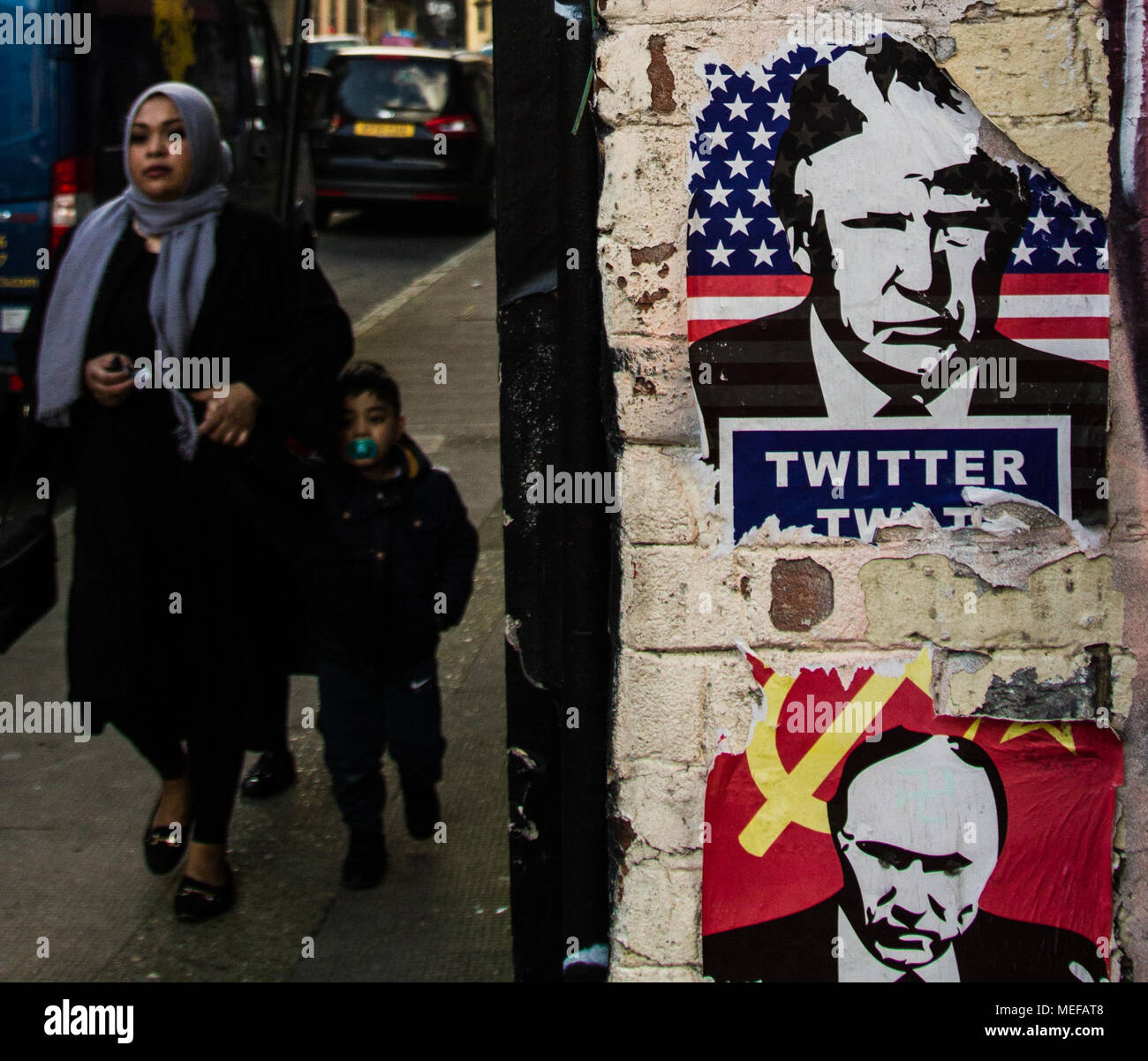 London Streets with Street Art. Gritty and Urban life with a message ...